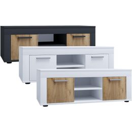 Vcm TV M&ouml;bel Lowboard Fernsehregal Ma&szlig;e H. 37 x B. 102 x T. 45 cm Fernseh M&ouml;bel &ndash; Usilo L