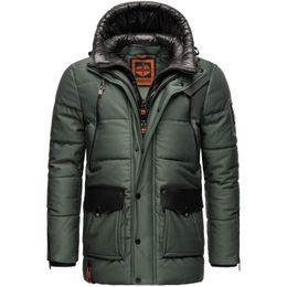 STONE HARBOUR Herren Winterjacke Warm Gef&uuml;tterter Wintermantel mit Doppelter Kapuze Mitjaa