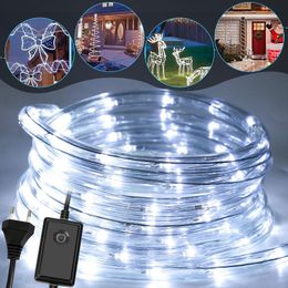 HENGDA - led Lichtschlauch 10m Kaltweiß für Aussen Innen Lichterschlauch Lichterkette Lichtband Partylicht Dekobeleuchtung Weihnachtsbeleuchtung