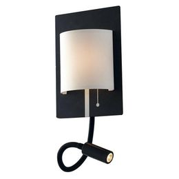 Pop led Leseleuchte 2-flammig Weiß Schwarz 480+100lm 4000K 22x16x7,5cm - Fan Europe