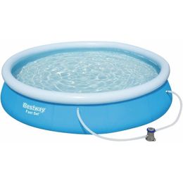 Bestway - Pool Fast Set 366 cm x 76 cm mit Pumpe Planschbecken - blau