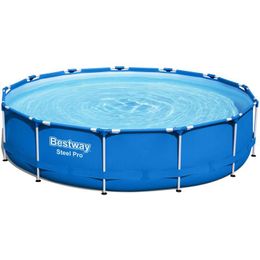 Bestway - Steel Pro™ Frame Pool-Set mit Filterpumpe ø 396 x 84 cm, blau, rund - Blau