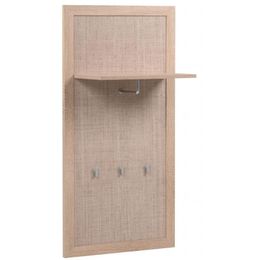 Finori Garderobe Paneel Wandgarderobe Kleiderständer mit Haken bali 41B Sonoma Eiche ...