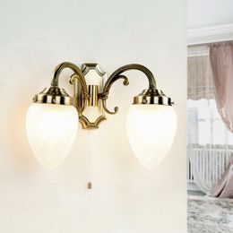 Licht-Erlebnisse Wandleuchte mit Schalter in Bronze Jugendstil Wohnzimmer Schlafzimmer Wandlampe innen - Bronze