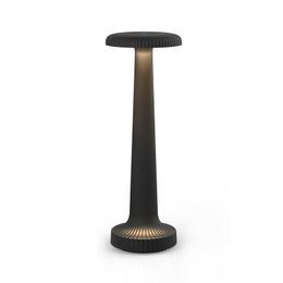 Kabellose Akku-Tischleuchte Tall poppy uno LED-Lampe dimmbar 1 Watt 27x9,4 cm Satin Schwarz - Neoz