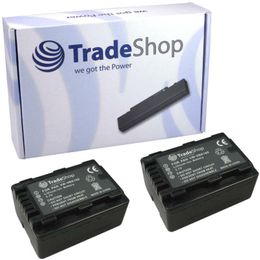 TRADESHOP 2x Trade-shop Premium Kamera Li-Ion Akku 3,6V / 3,7V mit Infochip ersetzt VW-VBK180 VW-VBK180-K VW-VBK180GK VW-VBK180K VW-VBK180E VW-VBK180PP