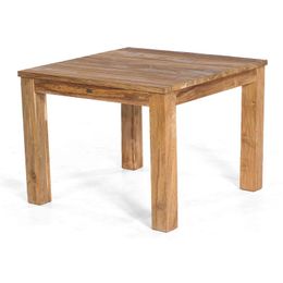 SonnenPartner - Gartentisch Charleston 100x100 cm Teakholz Old Teak Tisch Esstisch