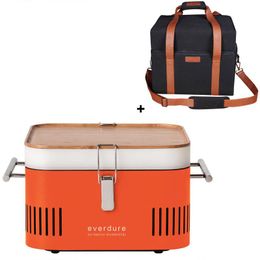 Holzkohlegrill Cube Farbe Orange tragbar inkl. Transporttasche - Everdure
