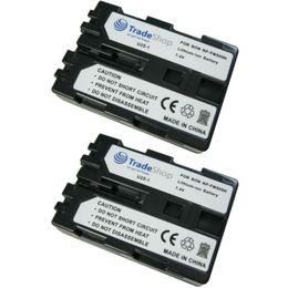 TRADESHOP 2x Trade-Shop Kamera Li-Ion Akku 2000mAh für Sony Alpha A350H A350K A350X A450 A500L A500Y A550L A550Y A560 A580 A580L A580Y A700 A700K A700P A700Z