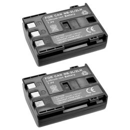 TRADESHOP 2x Trade-shop Kamera Li-Ion Akku 1000mAh Ersatz für Canon BP-2-L5 BP-2-L12 BP-2-L14 NB-2-L18 kompatibel mit Canon PowerShot G7 G9 S30 S40 S45 S50 S60