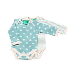 Little Green Radicals - Langarmbody FLUFFY CLOUD 2er-Pack in blau, Gr.74