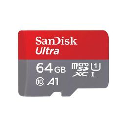 Sandisk Ultra microSDXC 64GB + SD Adapter 140MB/s A1 Class 10 UHS-I Speicherkarte
