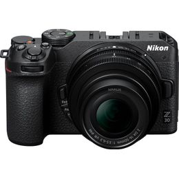 Nikon Kit Z 30 + 16–50 + 50–250 VR Systemkamera (NIKKOR Z DX 16–50 mm 1:3,5–6,3 VR, NIKKOR Z DX 50–250 mm 1:4,5–6,3 VR, 20,9 MP, Bluetooth, WLAN (Wi-Fi), schwarz
