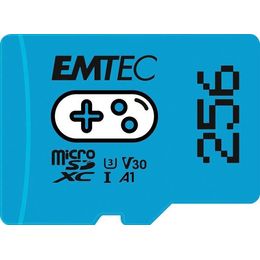 Emtec Gaming microSD 256 GB Speicherkarte (256 GB, UHS Class 1, 100 MB/s Lesegeschwindigkeit), blau