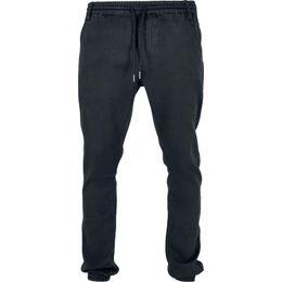 Urban Classics Knitted Denim Jogpants Trainingshose schwarz in XL
