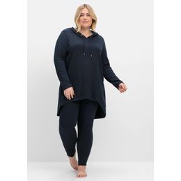 sheego Große Größen: Set aus Longshirt und Leggings, nachtblau, Gr.60/62