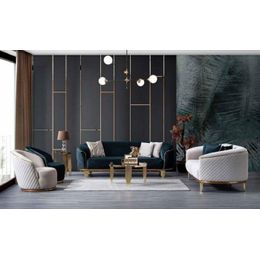 JVmoebel 3-Sitzer Luxus Dreisitzer Sofa Wohnzimmer Sitzmöbel Polstercouchen Weiß