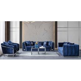 JVmoebel 3-Sitzer Moderne Blaue Luxus Couch 3 Sitzer Sofa Sitzmöbel Sofamöbel Wohnzimmer