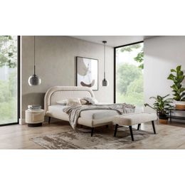 JVmoebel Schlafzimmer-Set Schlafzimmer Set Weiß Bett Elegantes 2x Nachttische Luxus Holz Modern
