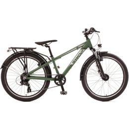 Bachtenkirch ATB 24" "SWOP" Jugendfahrrad matt-grün mit Federgabel, 8 Gang Shimano Shimano-TX Schaltwerk, Kettenschaltung, für Damen und Herren, Kettenschaltung, grün