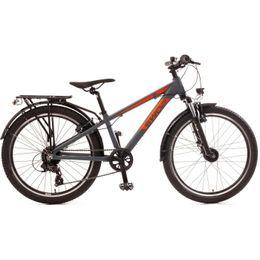 Bachtenkirch ATB 24" "SWOP" Jugendfahrrad matt-grau mit Federgabel, 8 Gang Shimano Shimano-TX Schaltwerk, Kettenschaltung, für Damen und Herren, Kettenschaltung, grau