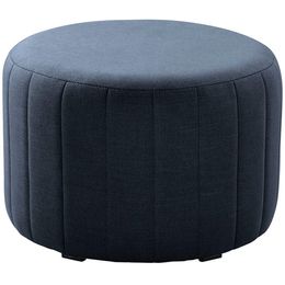 Fink Pouf Helen, mit seitlichen Nähten, blau