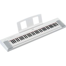 Yamaha Home-Keyboard Piaggero, NP-35WH, weiß, mit 76 Tasten, inklusive Netzteil und Notenhalter, weiß