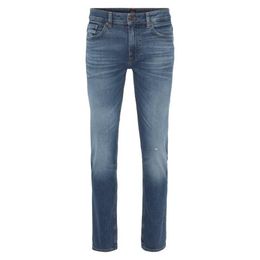 BOSS Orange Slim-fit-Jeans Delaware BC-C mit BOSS Logo-Pin, blau