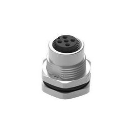 W&Uuml;RTH ELEKTRONIK W&uuml;rth Elektronik Rundsteckverbinder, PG9, R&uuml;ckwandmontage, M12, Steckbuchse, Gerade, Pole - 5, Gel&ouml;tet, Panelmontage - 643160100605
