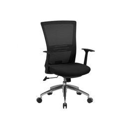 FineBuy Bürostuhl schwarz Drehstuhl Netzrücken mit Lendenwirbelstütze Stuhl