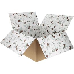 ratioform Wellpapp-Faltkarton mit Innendruck Christmas, braun, VE 20 Stk, LxBxH 350 x 315 x 170 mm, ab 5 VE
