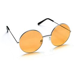 buttinette Brille "Hippie", 6 cm Ø, orange