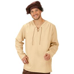 buttinette Hemd "Mittelalter" für Herren, beige