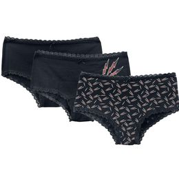 EMP Stage Collection 3 Pack Panties with Lightning Print Panty-Set schwarz in L