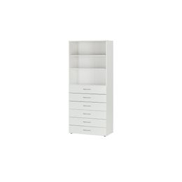 Regal Multischrank-System - weiß - 80 cm - 185 cm - 40 cm - Sconto