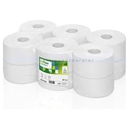 Wepa 317570 comfort Recycling hochweiß Toilettenpapier 12 Rollen/Paket a 120m, 3-lagig, Blattgröße 9,2 x 25 cm