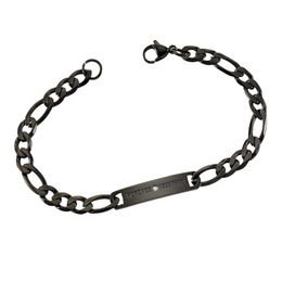 ZEEme Armband »Edelstahl Armband PartnerID 20, 5cm schwarz« schwarz 20,5cm Edelstahlarmband 20,5cm Länge
