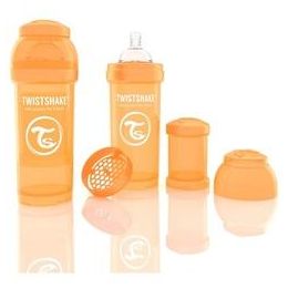 Twistshake Anti-Kolik Trinkflasche / Babyflasche mit Silikonsauger und Milchpulverportionierer 260ml