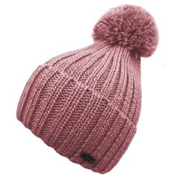 CAPO - Ribbed Beanie Wool Pompon - Mütze Gr One Size rosa