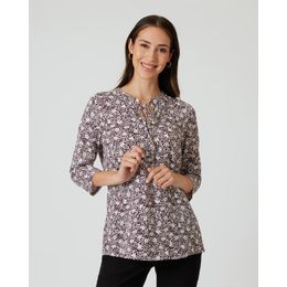 Helena Vera Tunika-Bluse mit Blumen-Animal-Druck