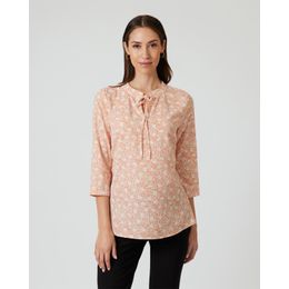 Helena Vera Tunika-Bluse mit Blumen-Animal-Druck