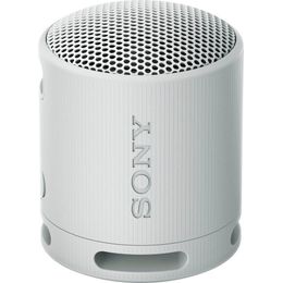 Sony SRS-XB100 Stereo Bluetooth-Lautsprecher (Bluetooth, Kabellos, wasser- und staubdicht, 16-Std.-Akku, umweltfreundlich), grau