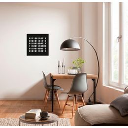 Komar Leinwandbild Typo Naughty Binary, (1 St), 40x40 cm (Breite x Höhe), Keilrahmenbild, schwarz|weiß