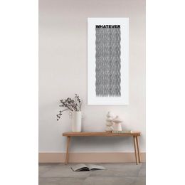 Komar Leinwandbild Typo Whatever, (1 St), 40x90 cm (Breite x Höhe), Keilrahmenbild, schwarz|weiß