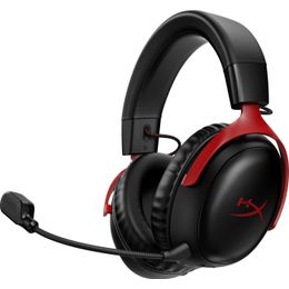 HYPERX Cloud III Wireless Gaming-Headset (Geräuschisolierung, Wireless), rot|schwarz
