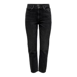Only Straight-Jeans ONLEMILY HW STR ANK DNM NAS997 NOOS, schwarz