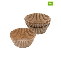 Zenker 4er-Set: Kakaoschalenpapier-Muffinformen in Braun - 4x 40 Stück