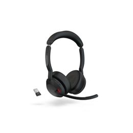 Jabra Evolve2 55 MS Kopfhörer (Active Noise Cancelling (ANC), Bluetooth, Stereo USB-A), schwarz