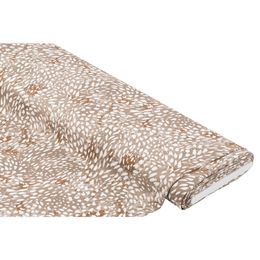 buttinette Viskose-Jersey "Animal Print", taupe/creme