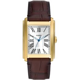 Quarzuhr Fossil "CARRAWAY, FS6011" Armbanduhren braun (dunkelbraun) Herren Hochzeitsmode Armbanduhr, Herrenuhr, Nachhaltigkeitssiegel